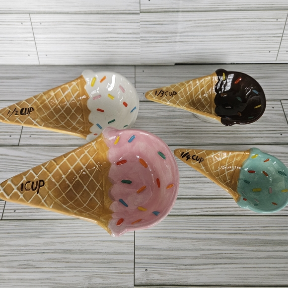 no brand | Kitchen | Ice Cream Cone Measuring Cups Set Multicolor ...